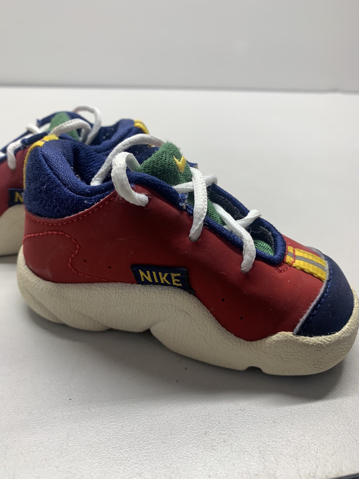 Vintage Nike Baby Hermosa Canvas Youth Kids Shoes Size 4c Red Blue ...