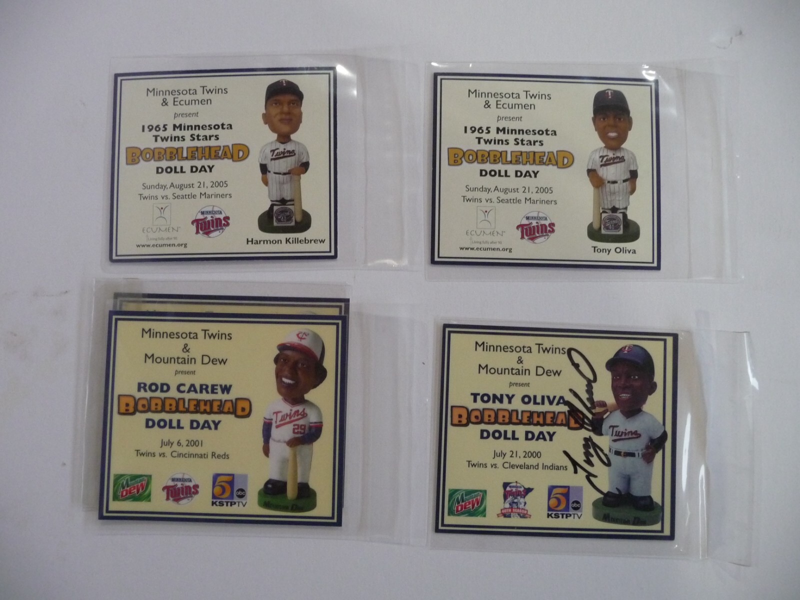 Bobblehead Cards Mn Twins Tony Oliva Harmon Killebrew Rod Crew Tony ...
