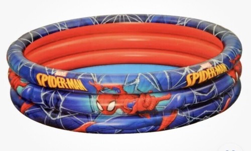 Marvel Spider-Man 3 Ring Inflatable Pool 48 x 48 x 12 inches Ages 2 ...
