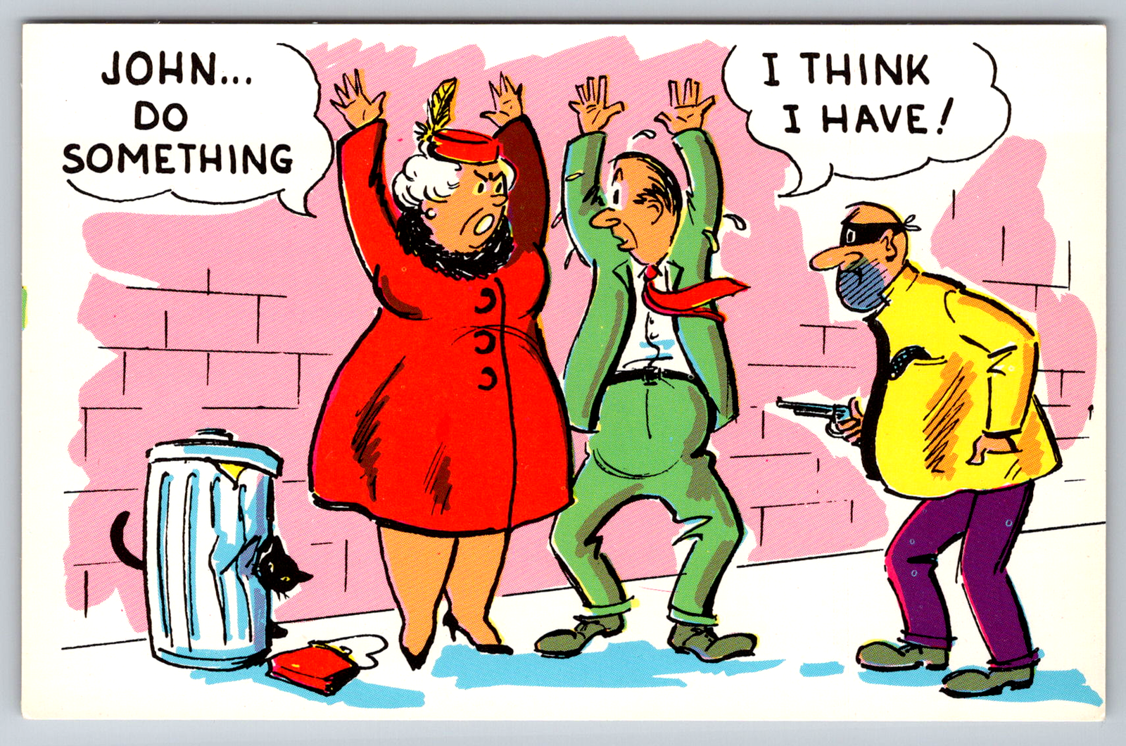 c1960s Funny Cartoon Robbery Comic Vintage Humor Postcard | eBay