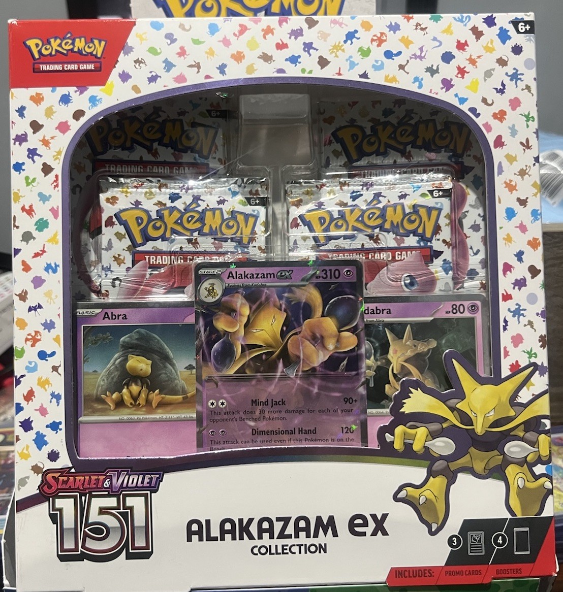 Pokémon Scarlet & Violet 151 Alakazam ex Collection Box Promo Booster ...