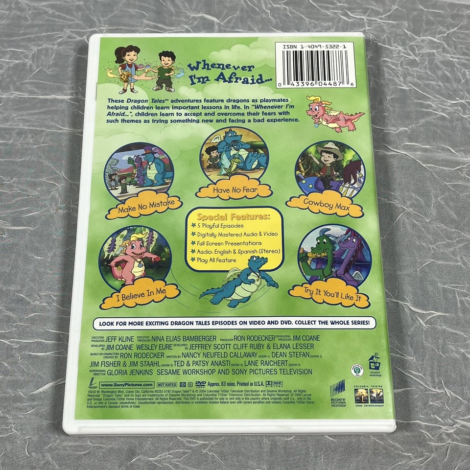 Dragon Tales Whenever I'm Afraid DVD 2004 Kids Sesame Workshop | eBay