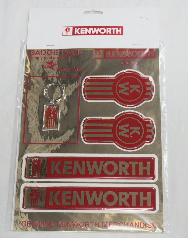 GENUINE KENWORTH Keyring and sticker pack red and gold. Part No ...