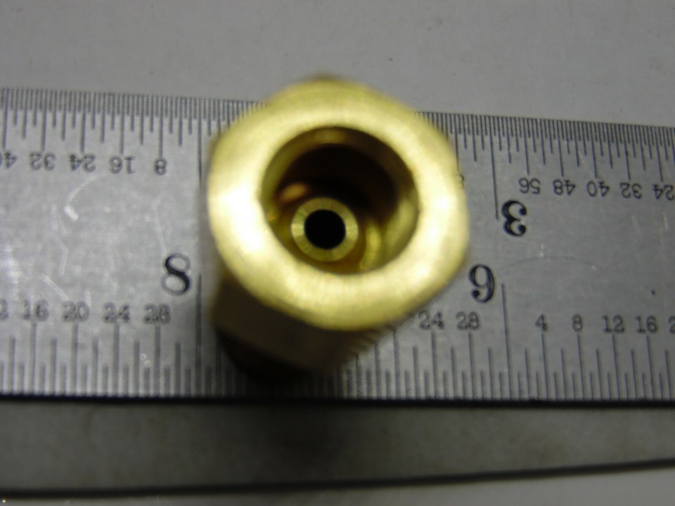 BRAKE LINE ADAPTER FOR MASTER CYLINDER 1/2 20 male X 3/8 24 female. 3/ ...