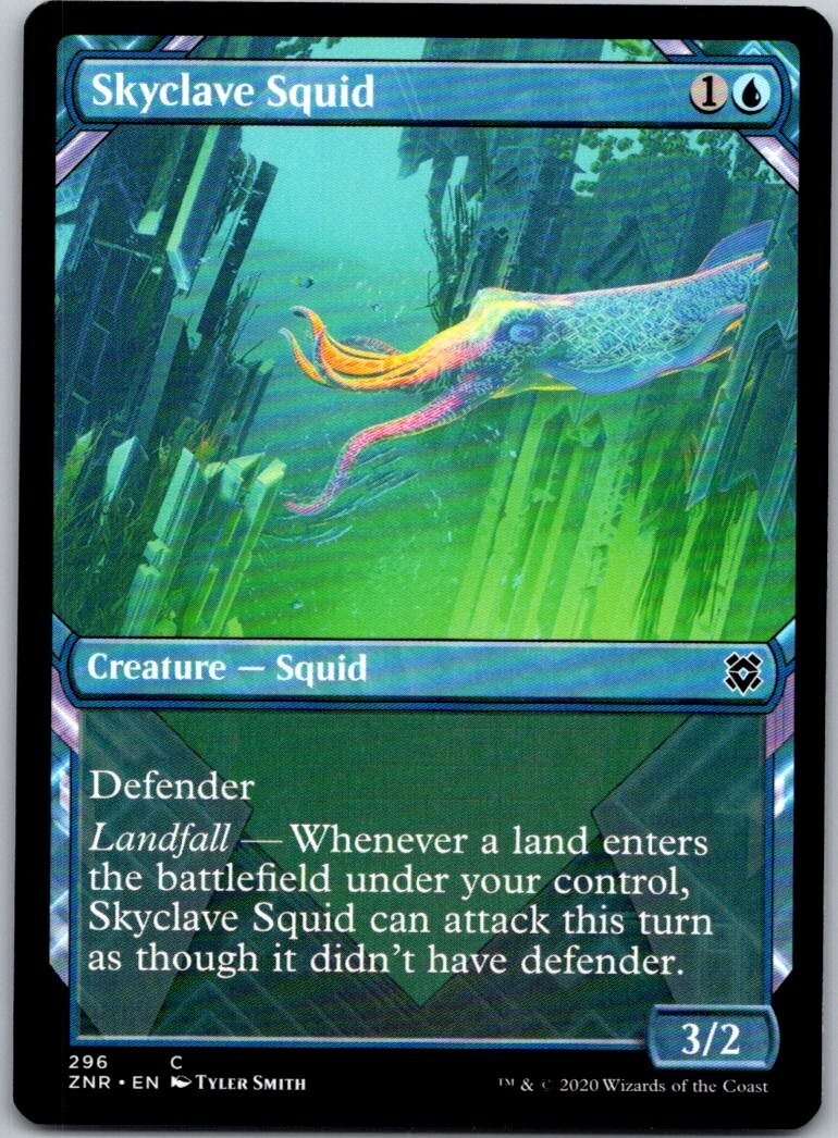 Magic the Gathering Skyclave Squid Showcase Zendikar Rising MTG Free ...