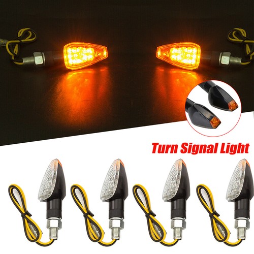 4x Black Turn Signal LED Dual Sports Motorcycle dirt bike light blinker ...