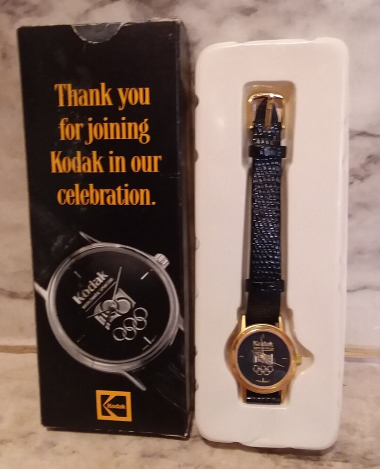 2 Vntg KODAK OLYMPICS LOGO Watch in Box - Official Sponsor & 100th ...