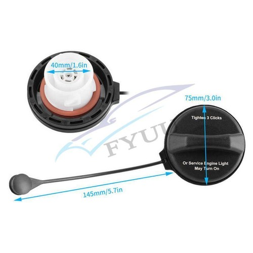 1Pcs Car Gas Fuel Tanks Filler Cap Tether Black For Buick Cadillac ...