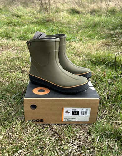 Bogs Digger Mens Olive Mid Calf Waterproof Wellington Boots - UK 9 for ...