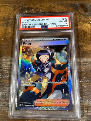 Pokemon 2023 Obsidian Flames Special Illust Rare POPPY Trainer #227 PSA ...