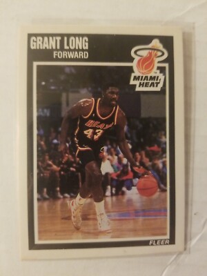 1989-90 Fleer Basketball Card - #82 Grant Long (RC) - Miami Heat - Nm ...