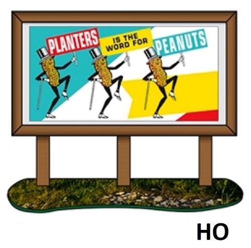 HO Scale - Vintage Planters Peanuts Billboard "Factory Built" CMW-20242 ...