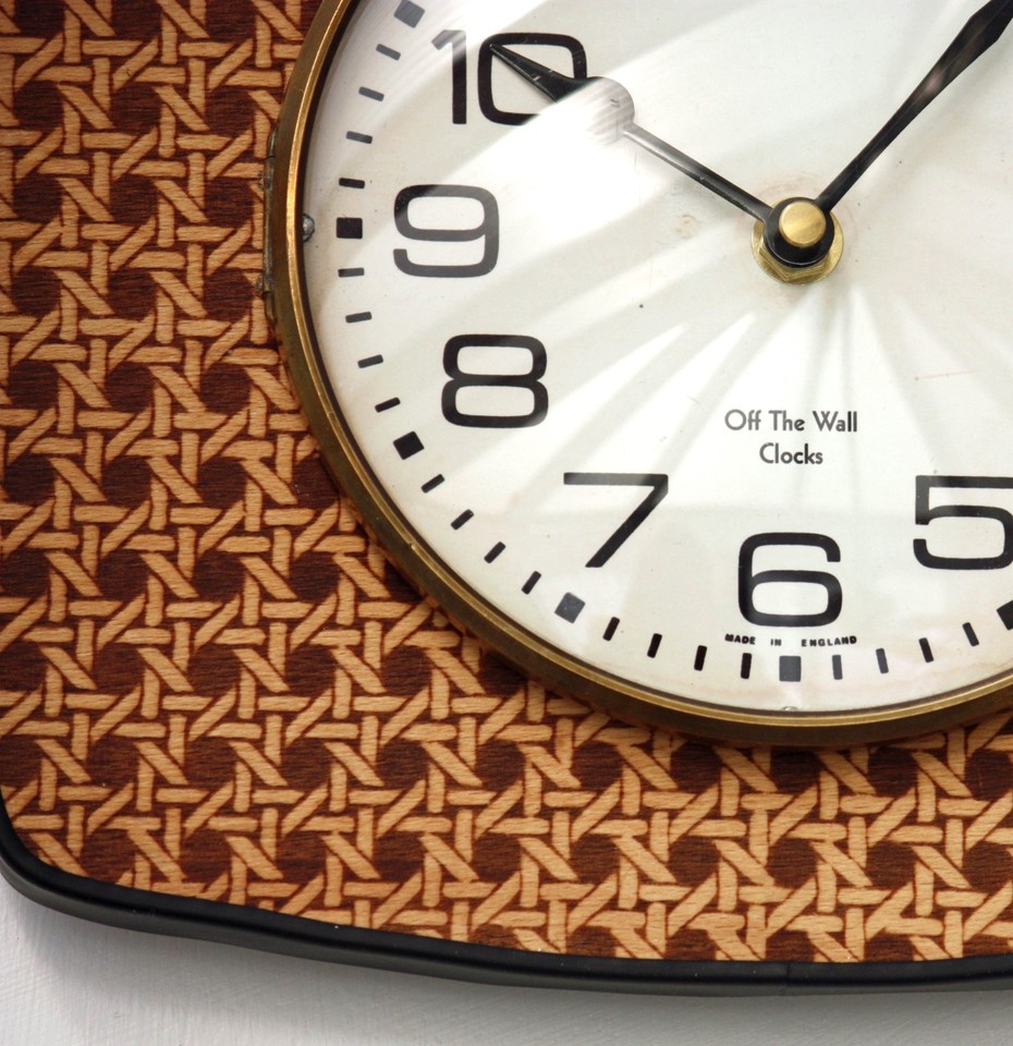 NEW 26cm Wooden Wall Clock - Vintage Retro Mid Century Style French ...
