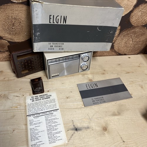 Elgin R-1100 Vintage Transistor Radio -l | eBay