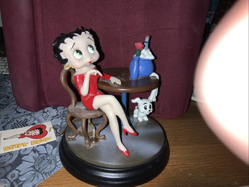 Rare Betty Boop Figure At Table With Pudgy With Tag | eBay
