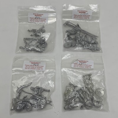 12x SHQ Miniatures + Horse - Metal Unpainted War Battle Military 20mm ...