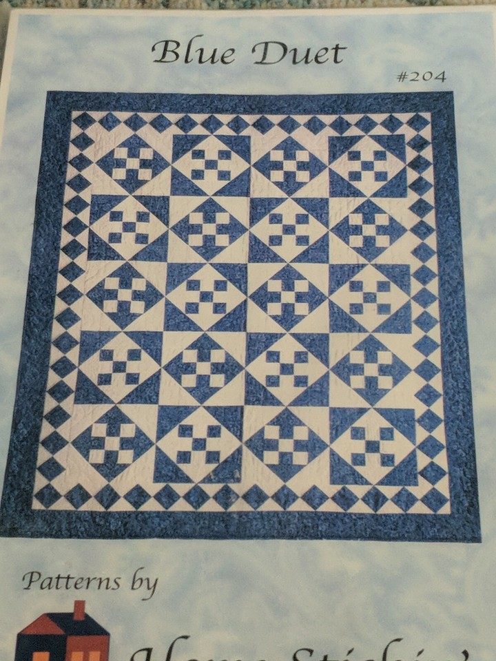 Blue Duet Quilt Pattern By Home Stichin' | eBay