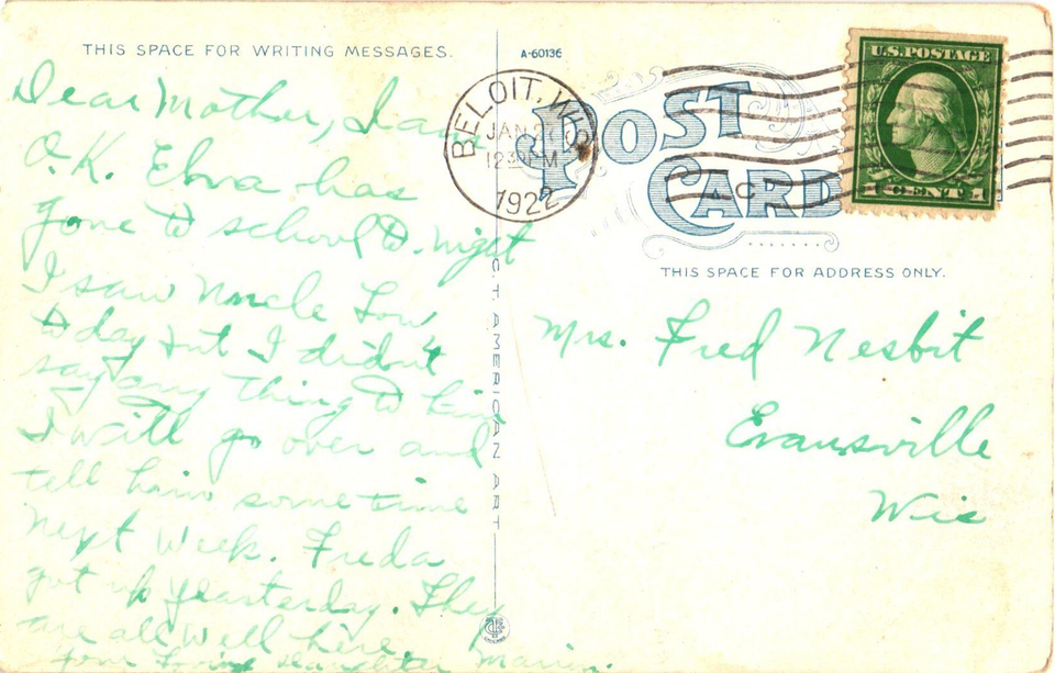 Beloit Wisconsin Chapel Beloit College Exterior View Vintage Postcard ...