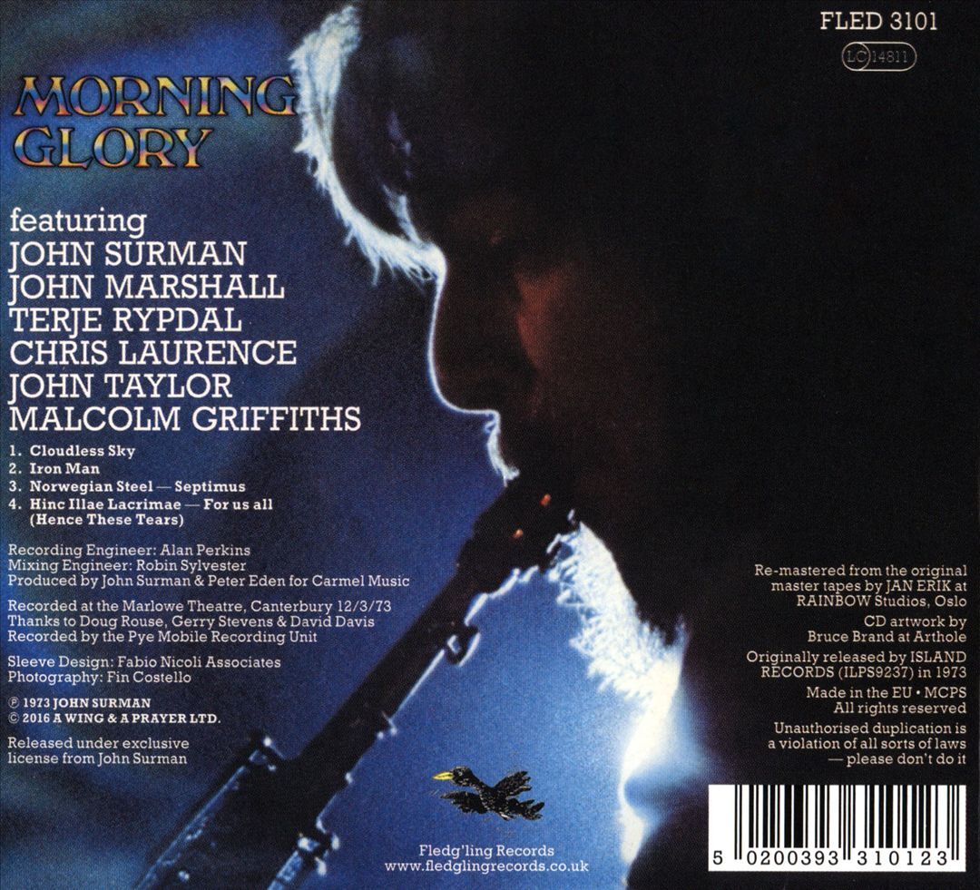 JOHN SURMAN MORNING GLORY NEW CD 5020393310123| eBay