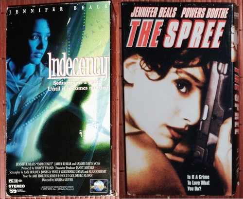 JENNIFER BEALS 90s TV MOVIE SP VHS LOT~INDECENCY~THE SPREE~2 OOP ...