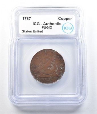 1787 Fugio Cent States United Copper Authentic ICG *7836 | eBay