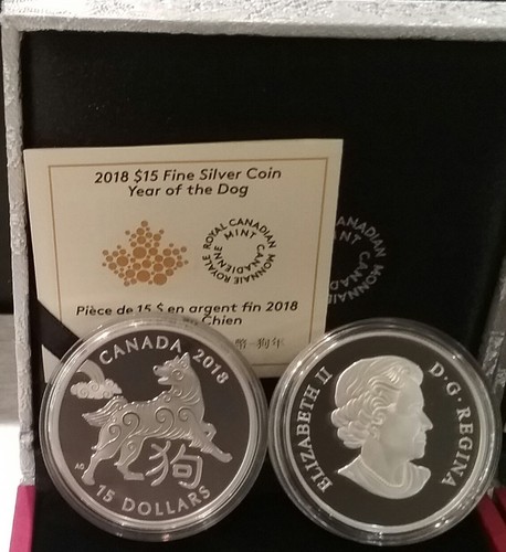 2018 Year of the Dog $15 1OZ Pure Silver Proof Canada Coin | eBay