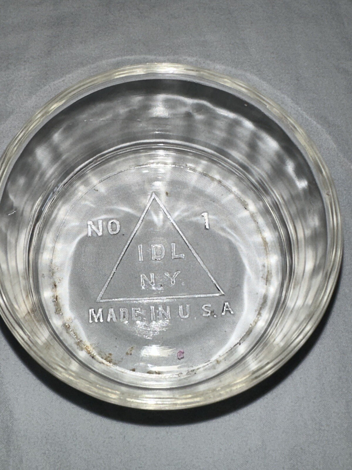 Vintage Clear Depression Glass Stamp Moistener IDL New York No. 1 Made ...