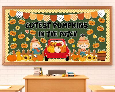 Fall Thanksgiving Classroom Bulletin Board Decorations Set Autumn ...
