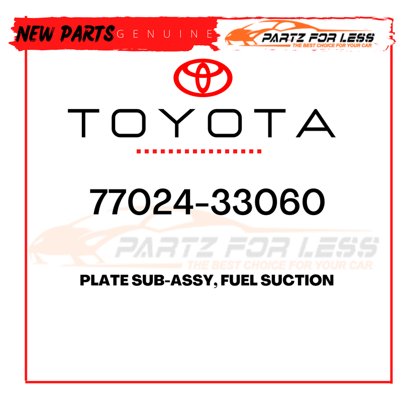 77024-33060 TOYOTA GENUINE PLATE SUB-ASSY, FUEL SUCTION 7702433060 OEM ...
