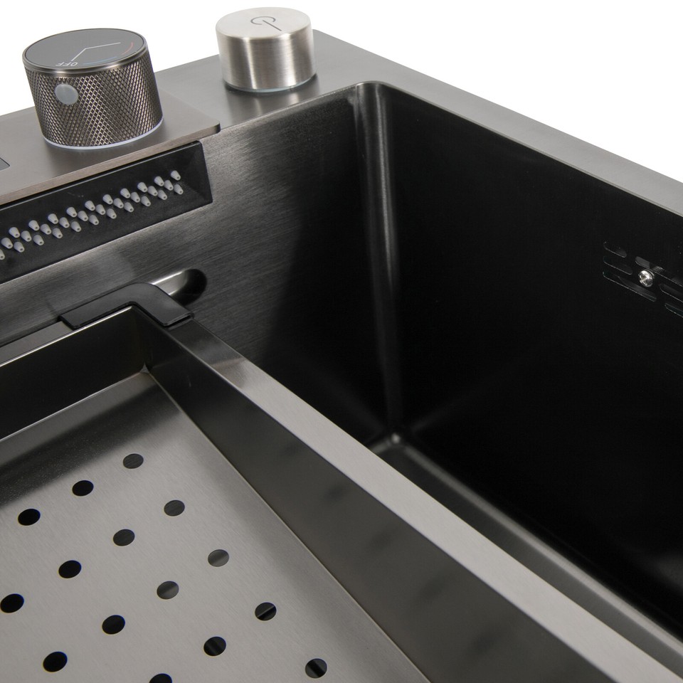 32" x18'' Drop-in Large Basin Kitchen Sink with Faucet&Board 201 ...