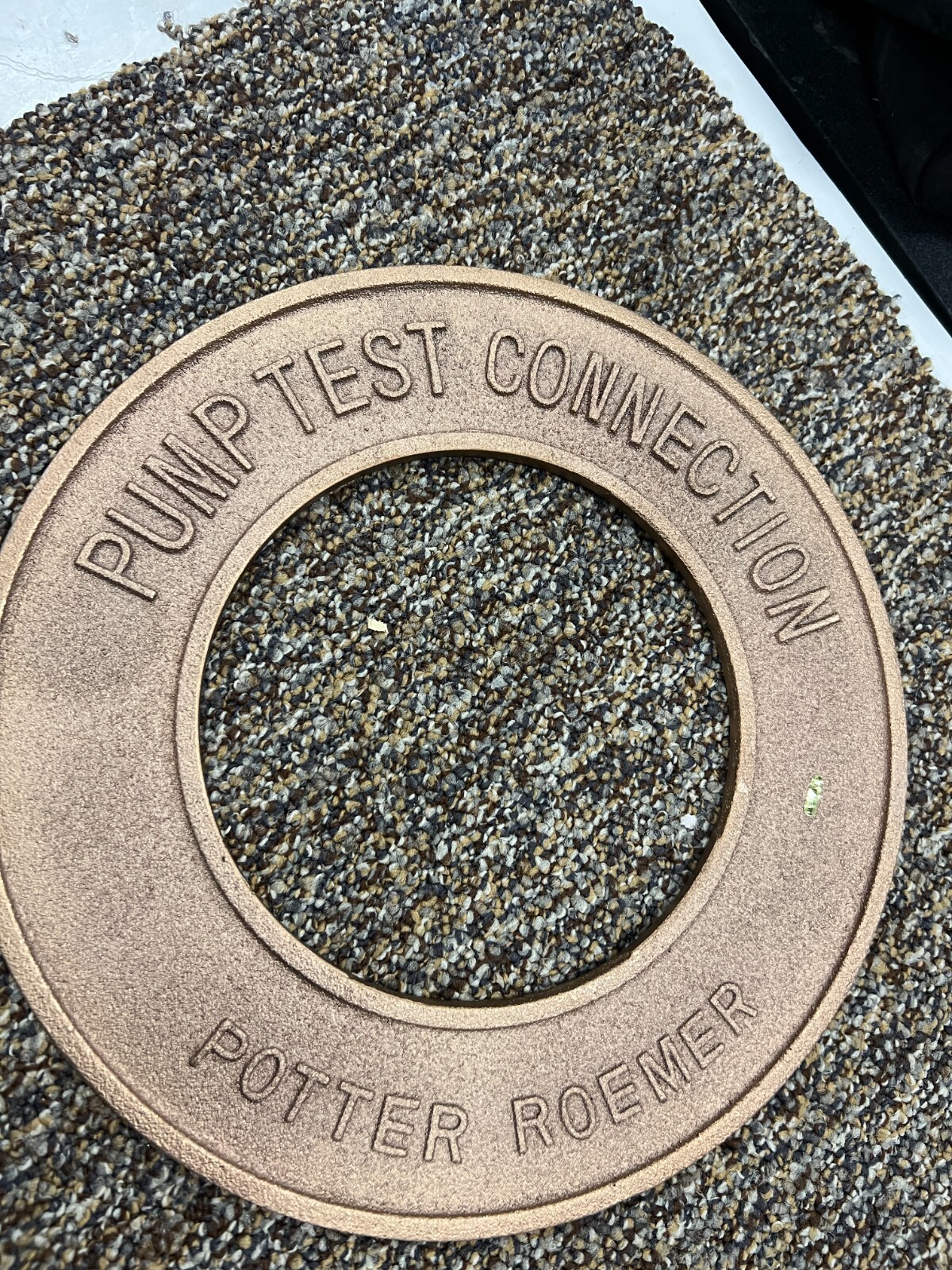 6" Round "Fire Pump Test Connection" Plate Potter Roemer - Aluminum | eBay