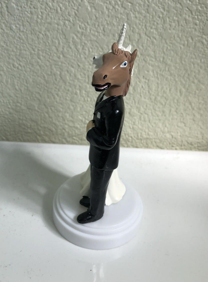 Unicorn and Horse Wedding Cake Topper by Archie McPhee 6.25 inches tall ...