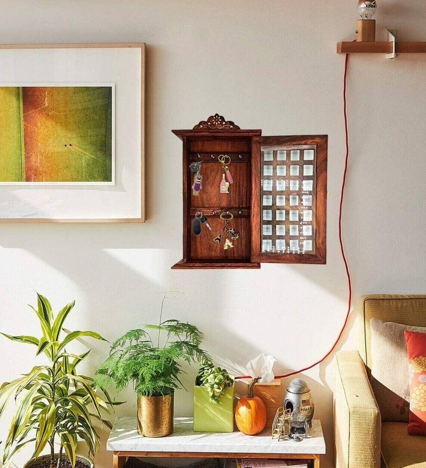 Vintage Wooden Key Holder Solid Wood Best Key Box Wooden Antique key ...