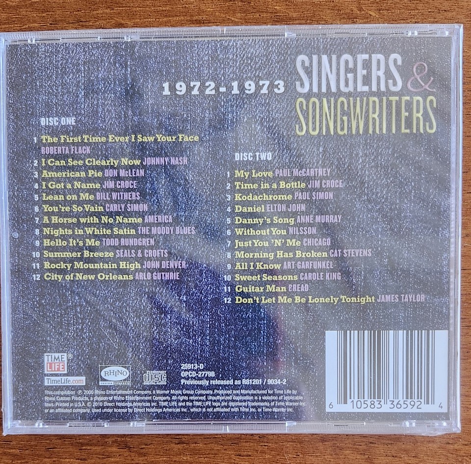 Singers & Songwriters [Time-Life Box Set] by Various Artists 6 CDs (11 ...