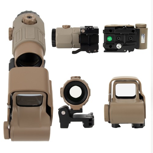 558+G45 Holographic Sight w/ 5x Magnifier Red Green Dot Holo Clone Full ...