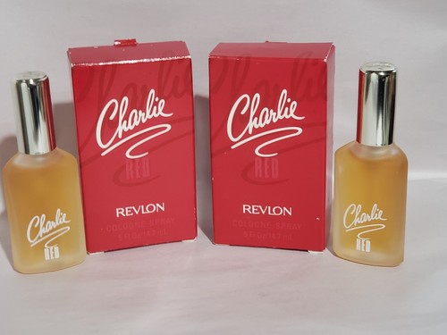 X2--Charlie Red Cologne Spray Eau De Toilette .5 oz NIB BOX LITTLE ...