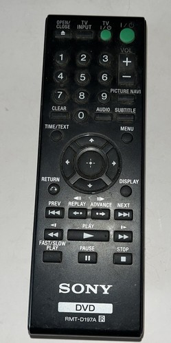 SONY Original DVD Player Remote Control for DVP-SR510H Genuine RMT ...
