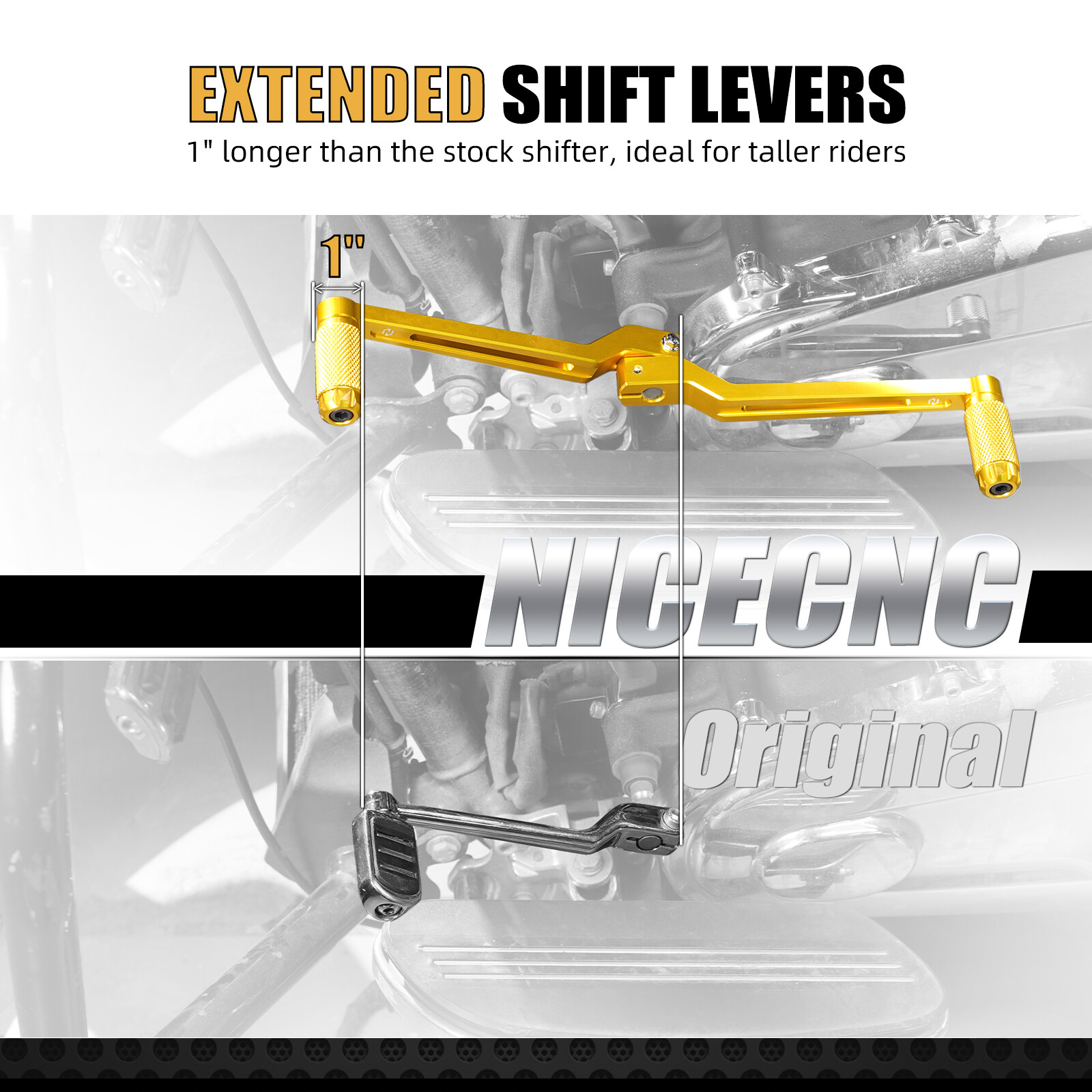 Extended Shift Lever Shifter Pegs 33895-82E For Harley Freewheeler FLRT ...
