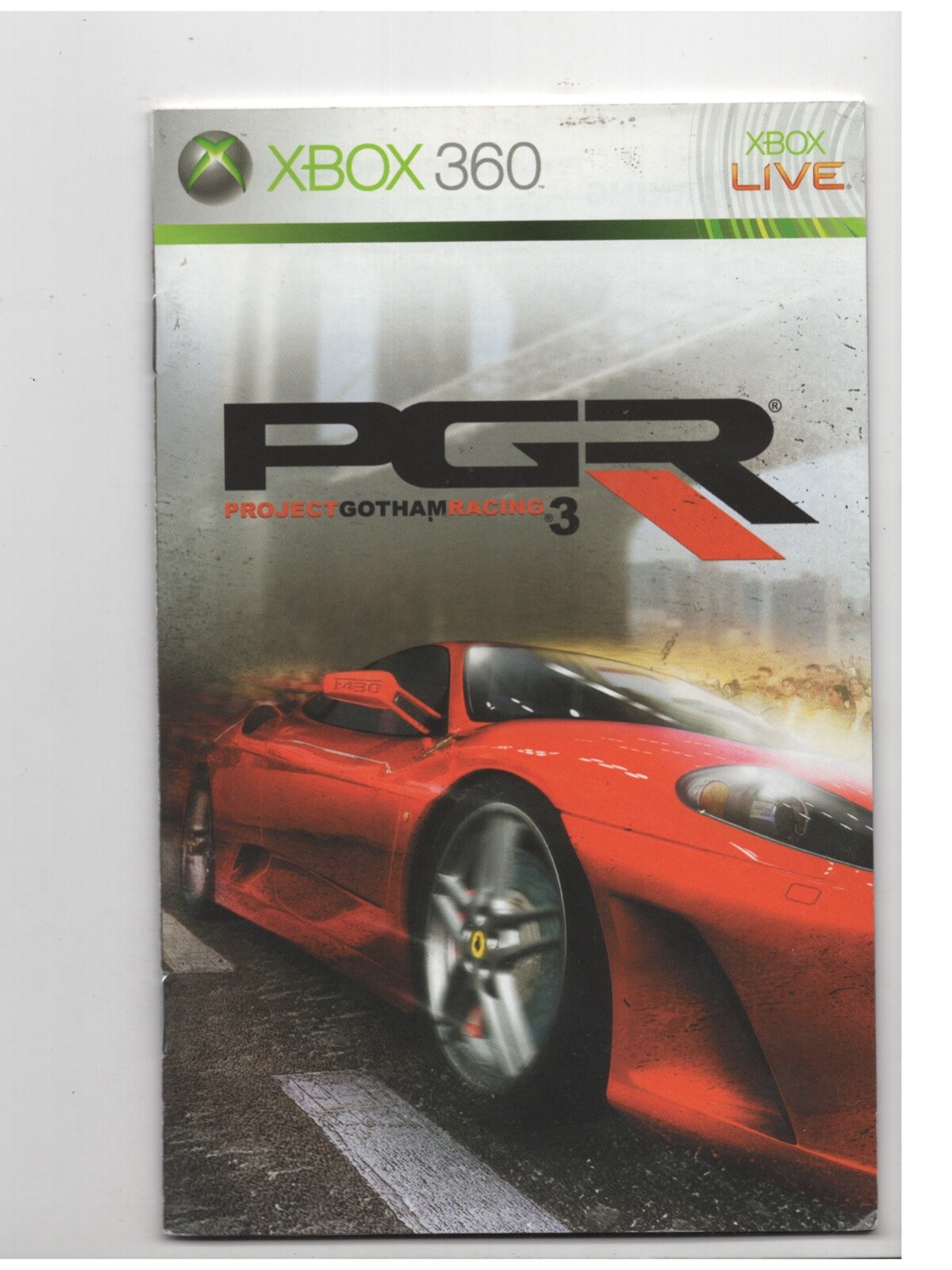 Project Gotham Racing Xbox 360 MANUAL ONLY Authentic Original Ships ...