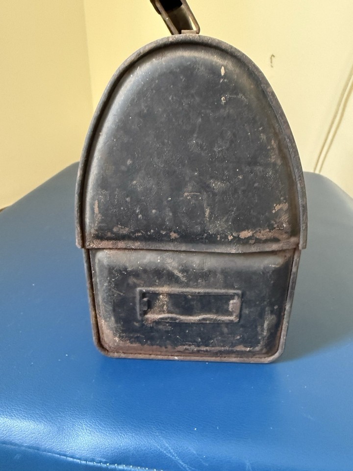 Vintage Industrial Metal Dome Trucker Factory Worker Lunch Box Made in ...