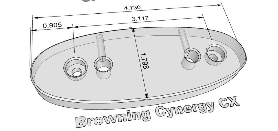 Thumb Wheel Adjustable Butt Plate 3 Way - Fits Browning Cynergy CX ...