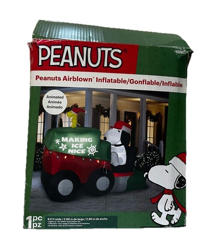Peanuts Snoopy Zamboni Christmas Airblown Inflatable Decoration Making ...
