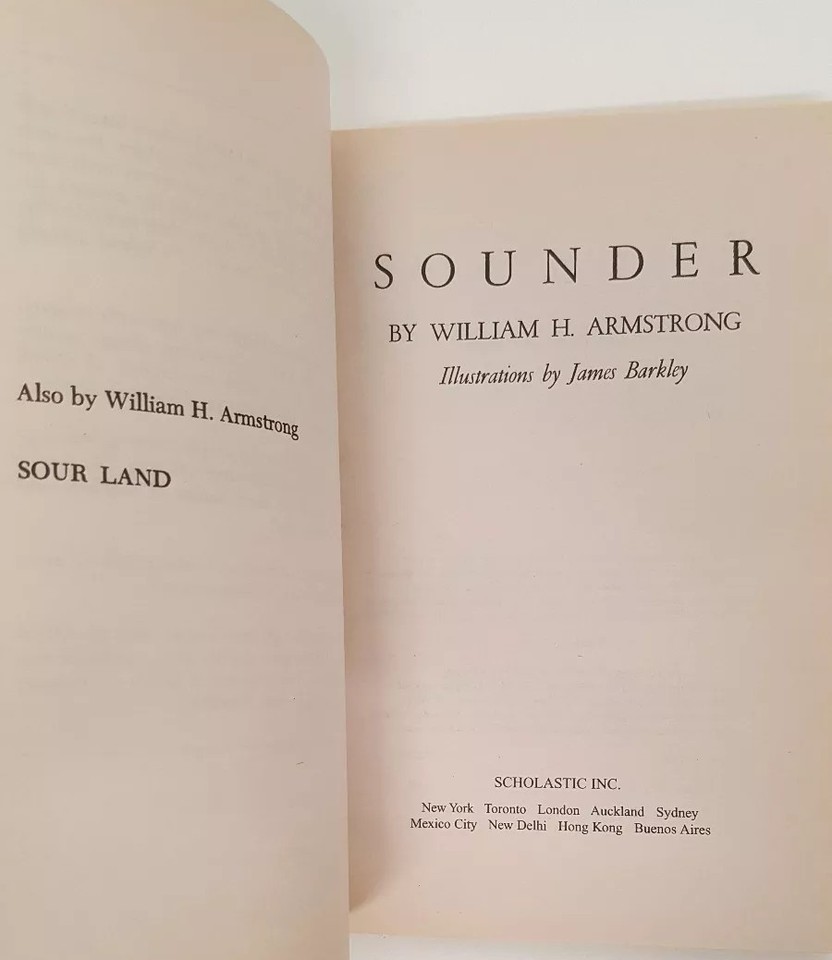 Sounder by William Howard Armstrong Paperback Newbery Medal Grades 5-7 ...