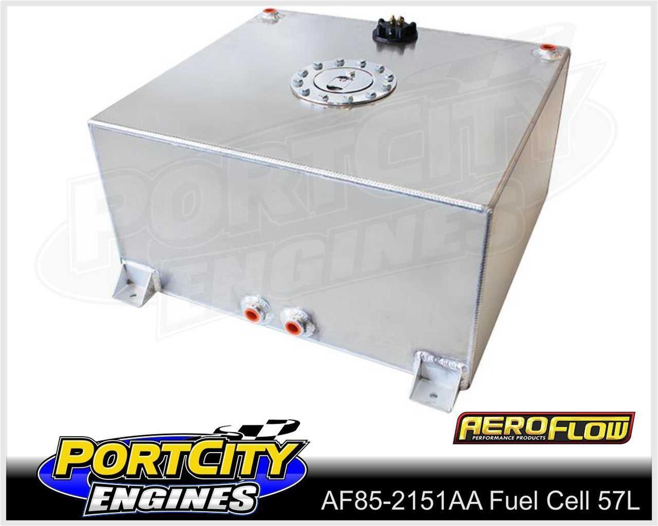 Aeroflow Alloy Fuel Cell 15 gallon 57L with Flat Bottom & Fuel Sender ...