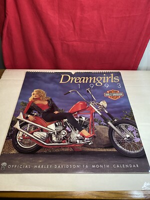 1993 Harley Davidson Calendar Large Pin up Dream Girls Motorcycles 16 ...