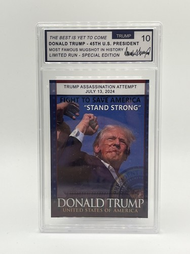 2024 Donald Trump Assassination Attempt Card Collectible Custom Graded ...