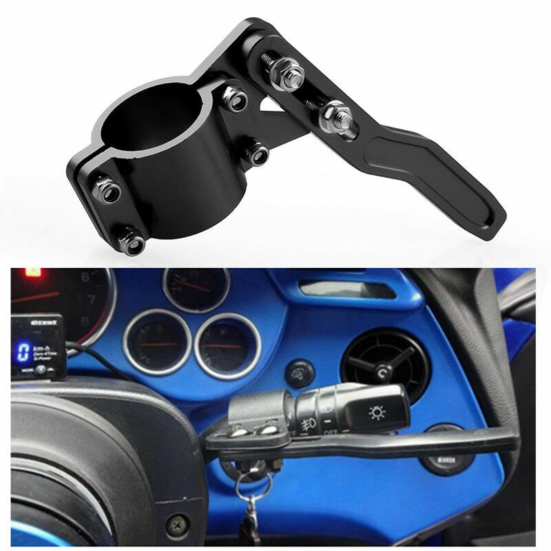 Black Adjustment Turn Rod Signal Extension Aluminium Steering Wheel Rod ...