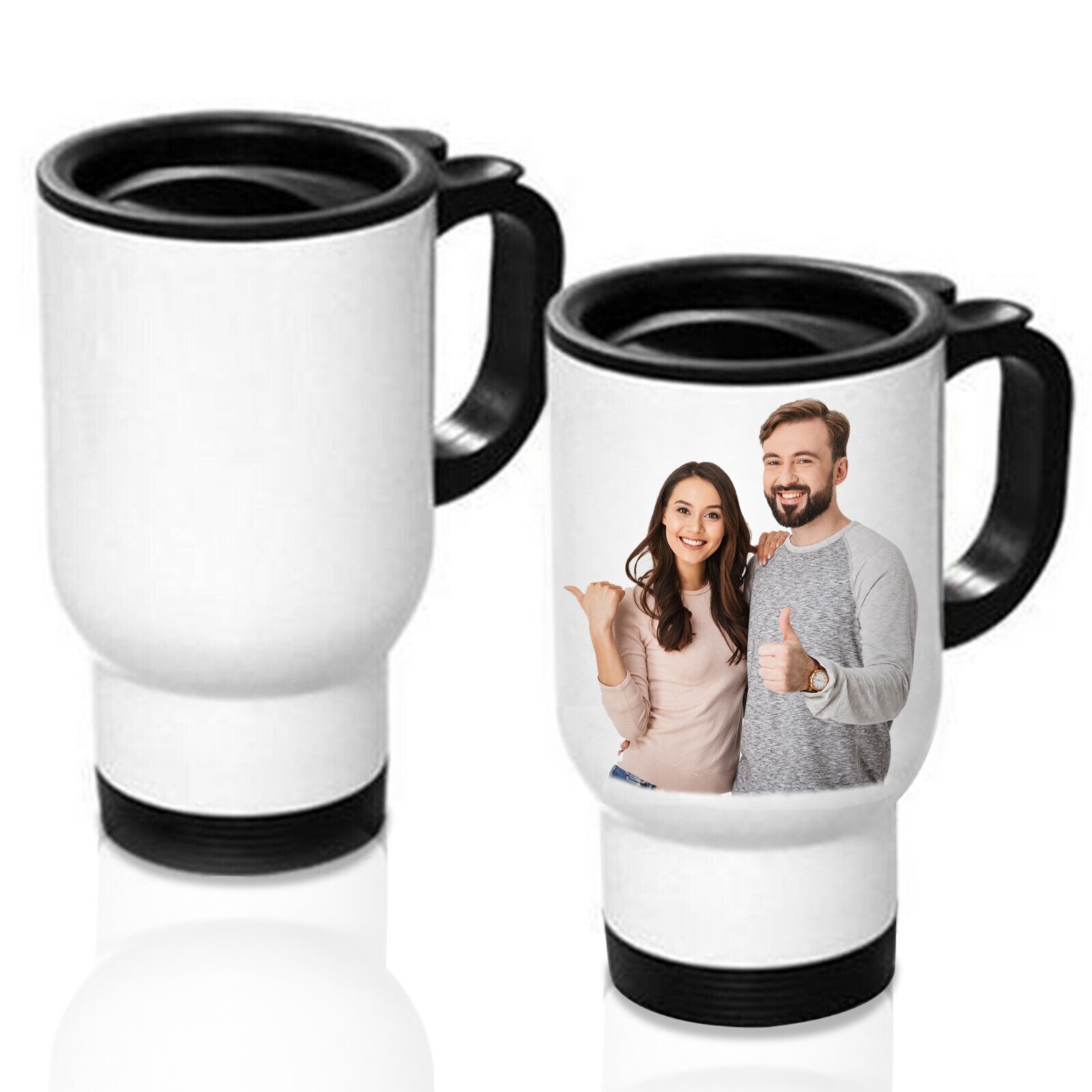 Sublimation Travel Mugs Insulated Thermal Stainless Steel Flask Coffee ...