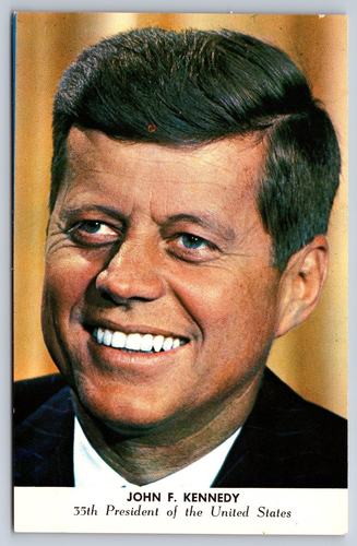 President Chrome John F Kennedy 35th President USA Vintage Postcard | eBay