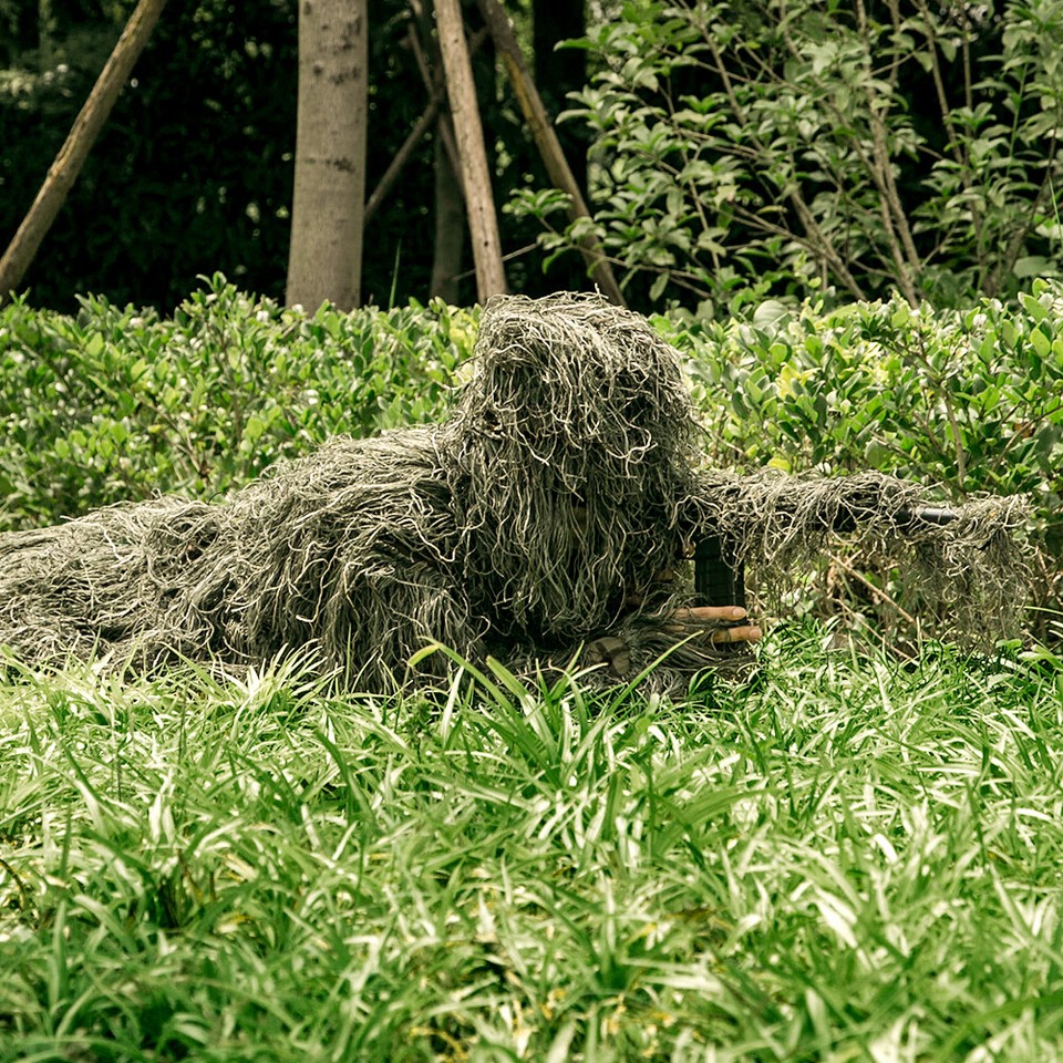 MOPHOTO 5 in 1 Ghillie Suit, 3D Camouflage Hunting Apparel for Men ...